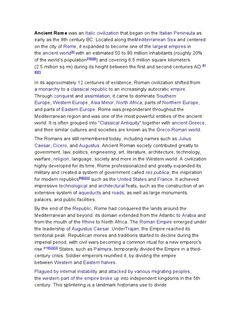 Ancient Rome Was An: Res Publica | PDF | Roman Republic | Ancient Rome