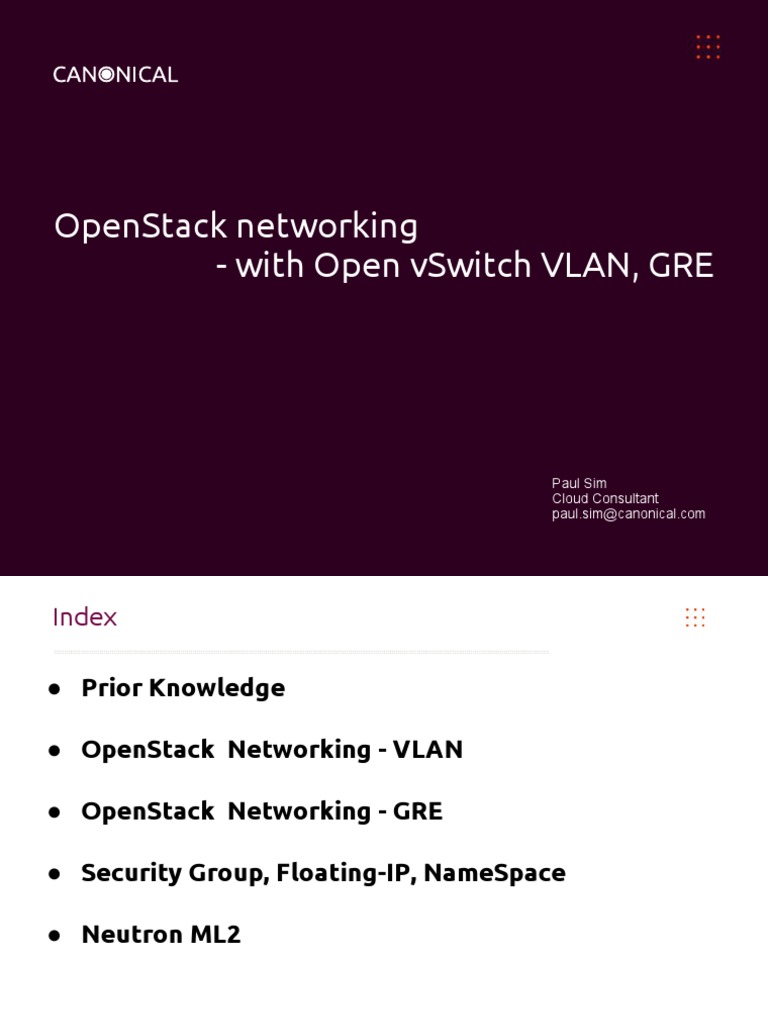 Openstack Networking - With Open Vswitch Vlan, Gre: Paul Sim Cloud ...