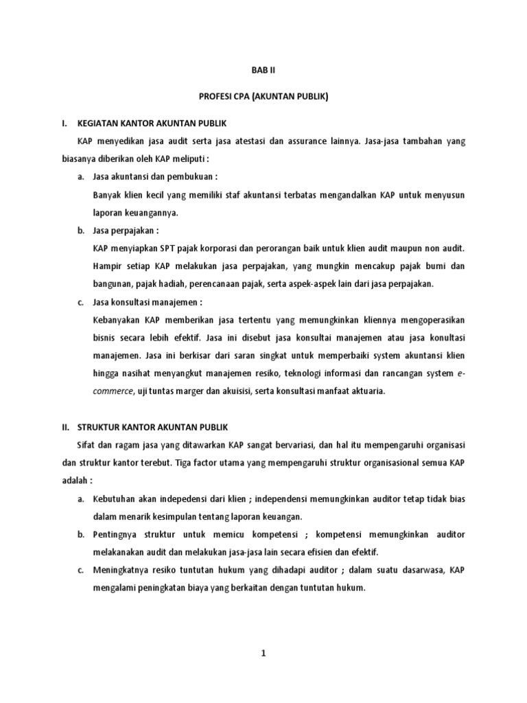 Profesi CPA | PDF | Karier & Perkembangan | Bisnis