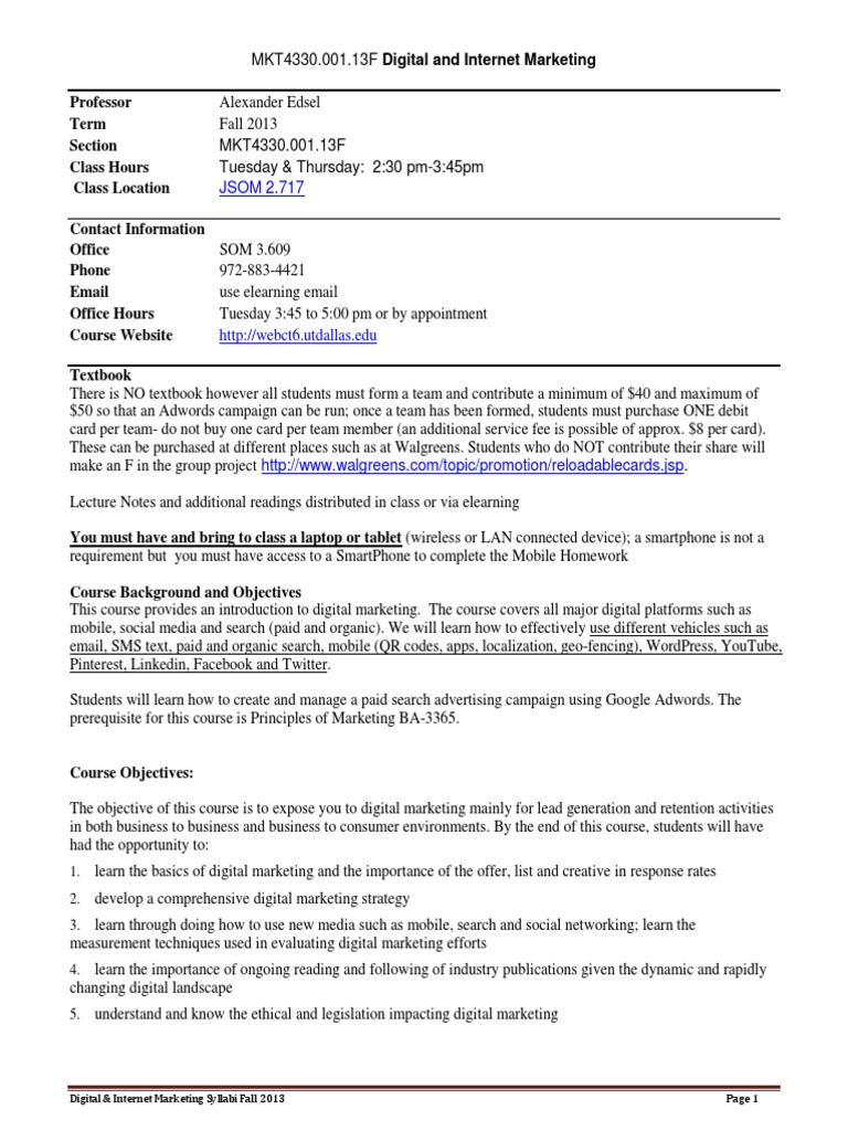 Digital Marketing Syllabus | PDF | Search Engine Optimization | Digital ...