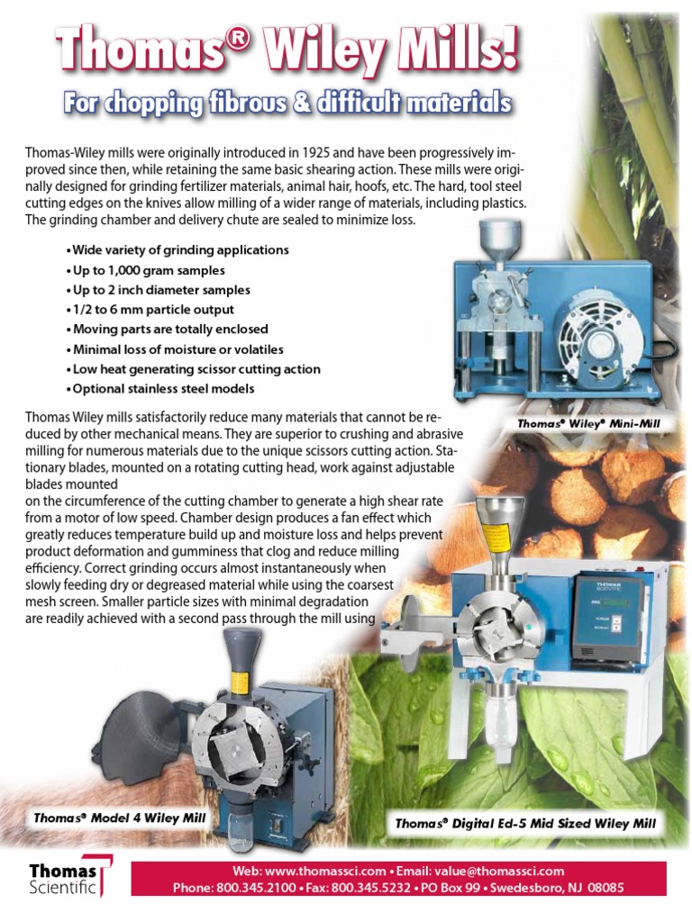 Thomas Wiley Mills | PDF | Mill (Grinding) | Grinding (Abrasive Cutting)