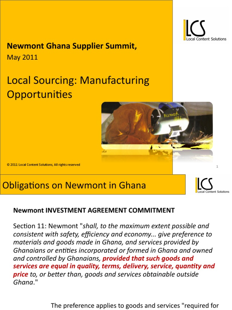 Local Sourcing - Manufacturing Opportunities | PDF | Business