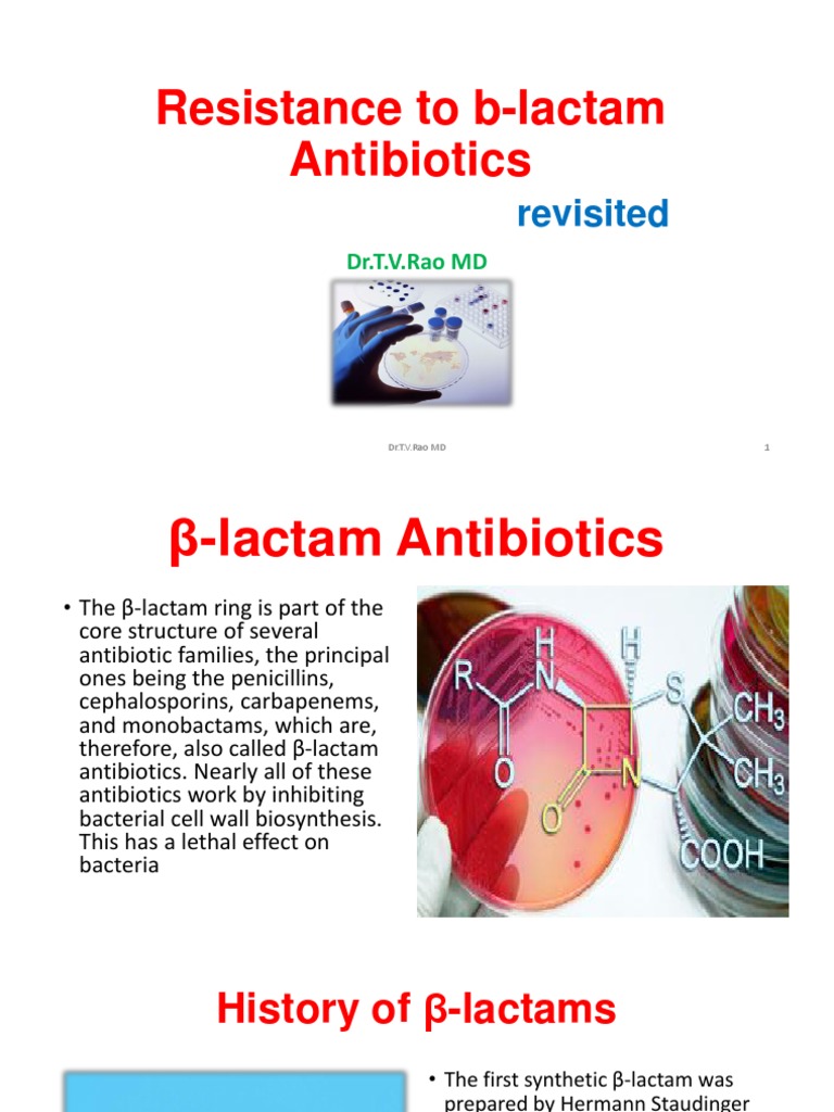 Resistance To B-Lactam Antibiotics | PDF | Beta Lactamase | Antibiotics