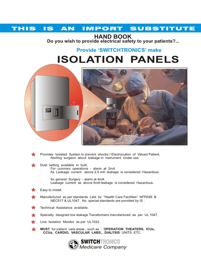 008 Handbook For Isolation Requrement | PDF | Electric Shock | Transformer