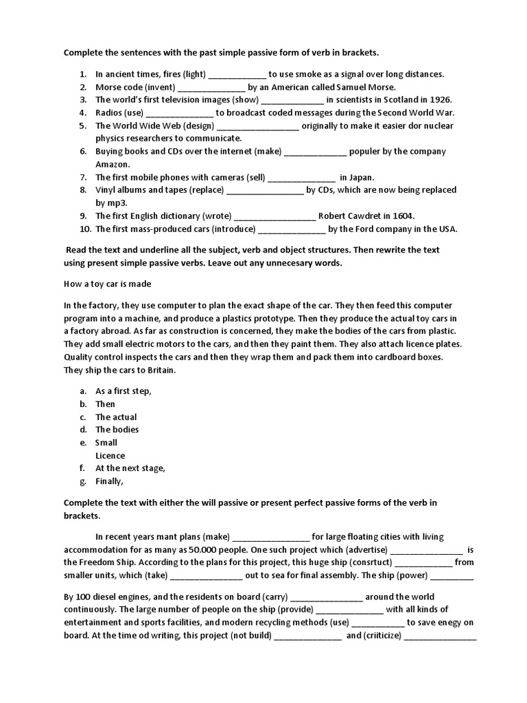 Passive Voice | PDF | Tourism | Adolescence
