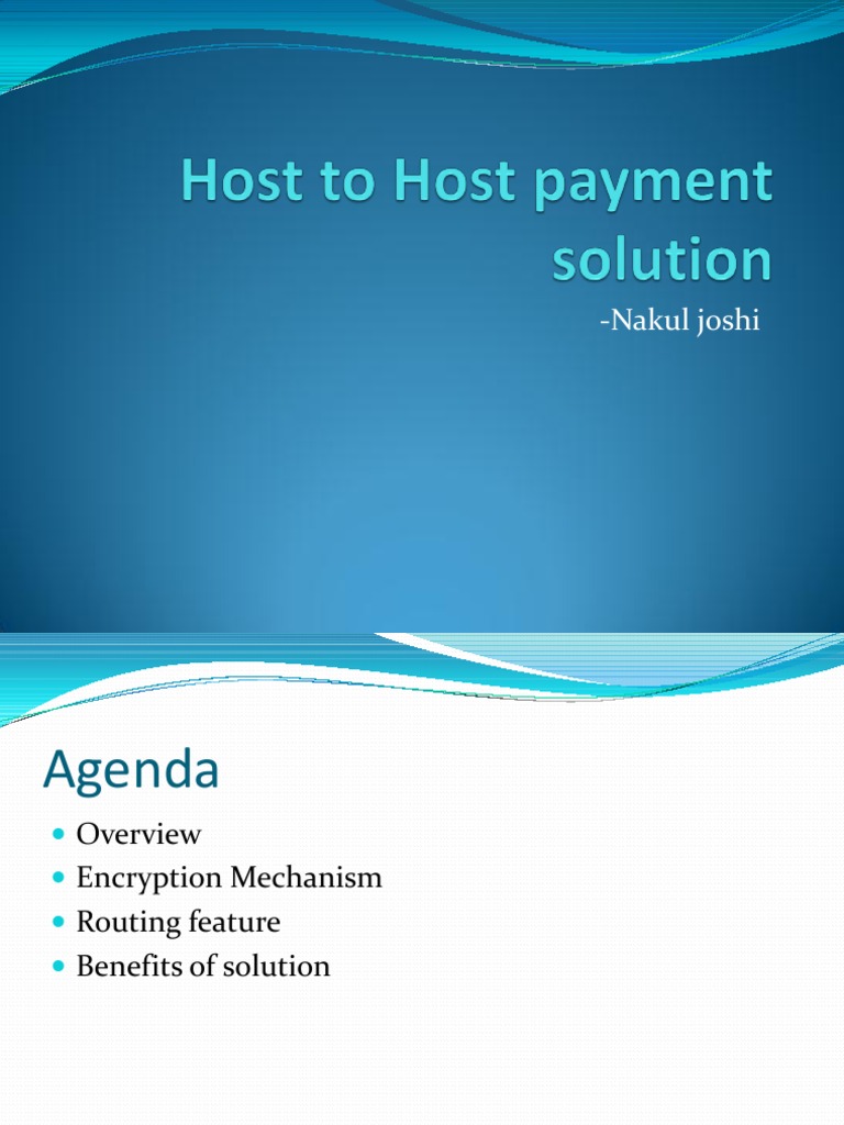 Host To Host Payment Solution | PDF | Information Technology Management ...