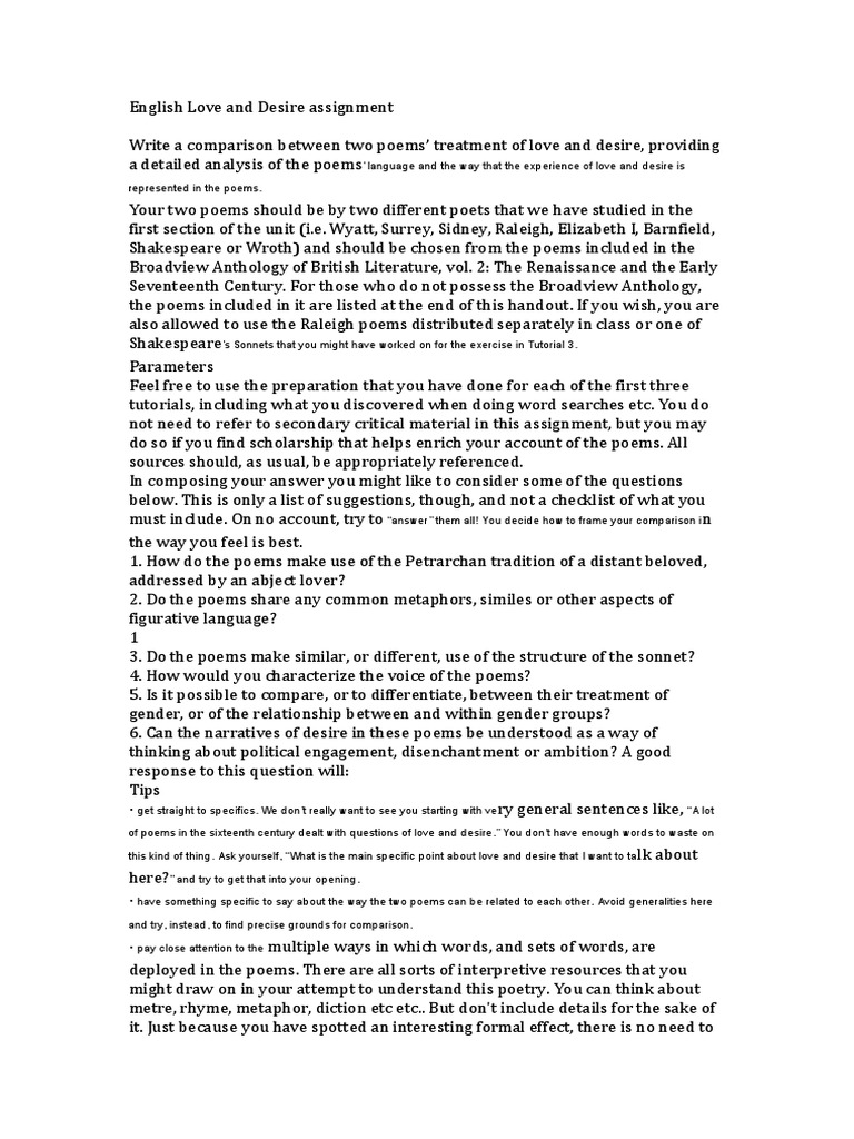 English Love and Desire in Early Modern England | PDF | Sonnets | Poetry