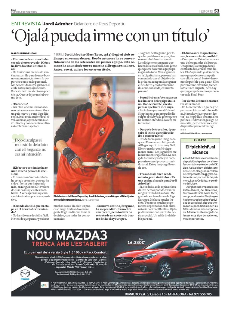 Ojalá Pueda Irme Con Un Título': Entrevista | PDF | Deportes | Ocio