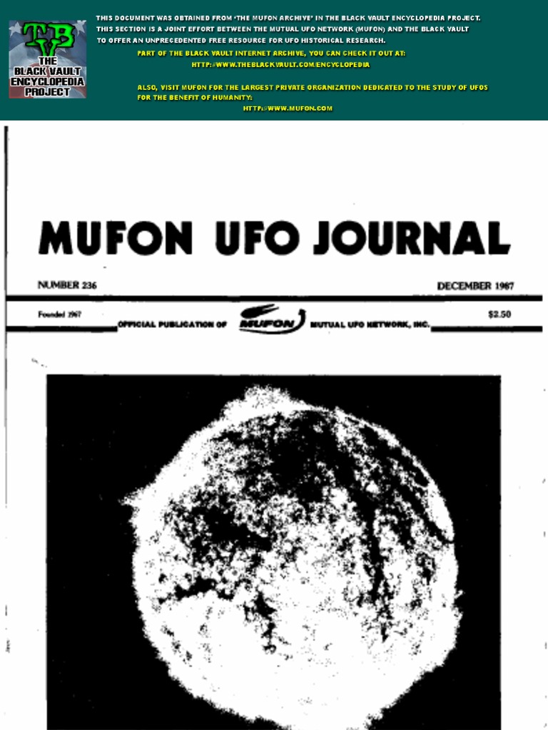 Mufon Ufo Journal | PDF | Unidentified Flying Object | Ufology