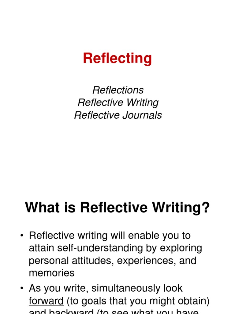 Understanding Reflective Writing | PDF | Reflective Practice ...