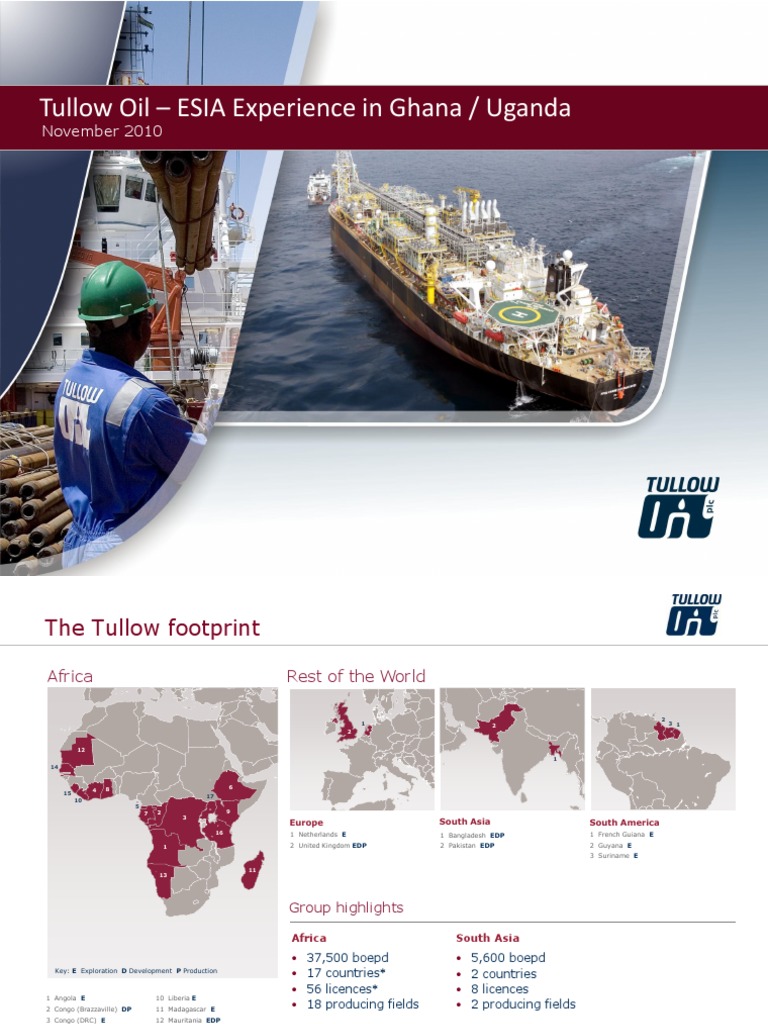 Tullow Oil ESIA Overview: Ghana & Uganda | PDF | Fossil Fuels ...