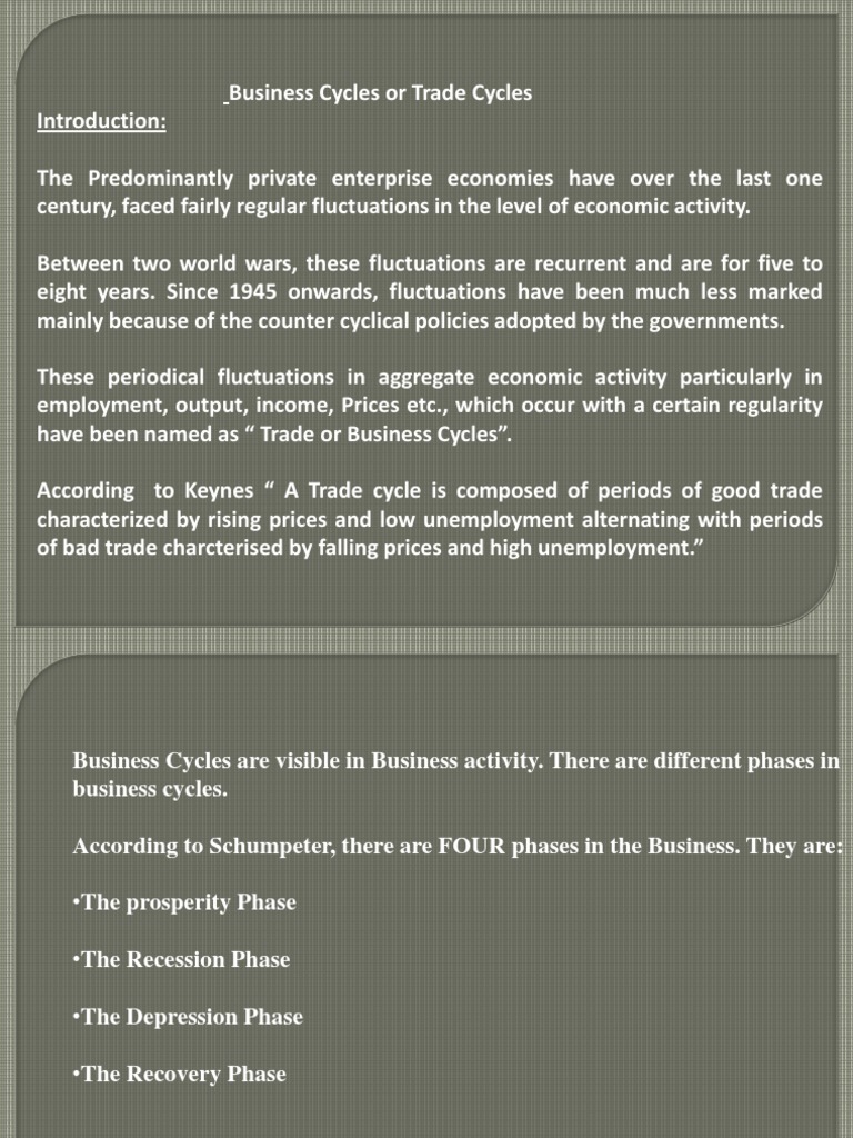 Trade Cycles | PDF | Business Cycle | Great Depression