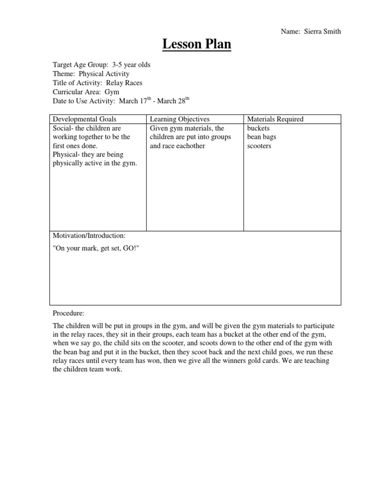 Relay Races with Omnikin Balls | PDF