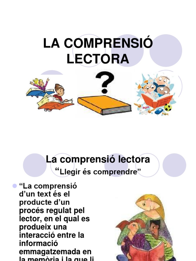 LA COMPRENSIÓ LECTORA