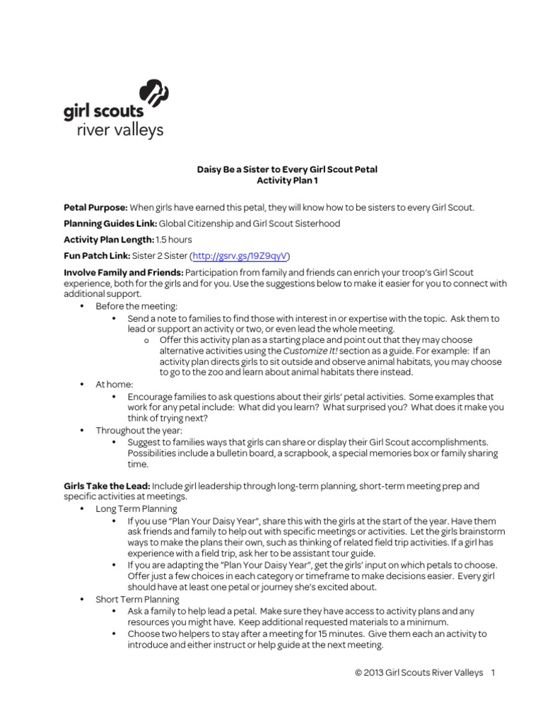 Girl Scout Daisy Petal Template