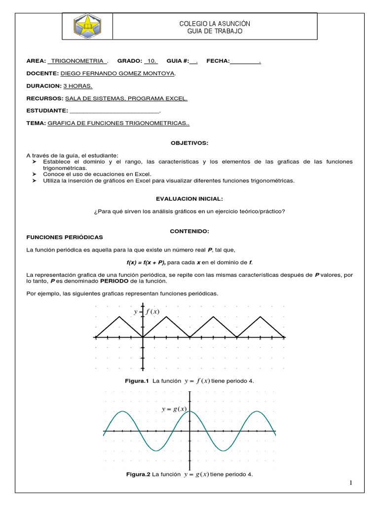 Tutorial Funciones Trigonometricas | PDF | Microsoft Excel | Seno