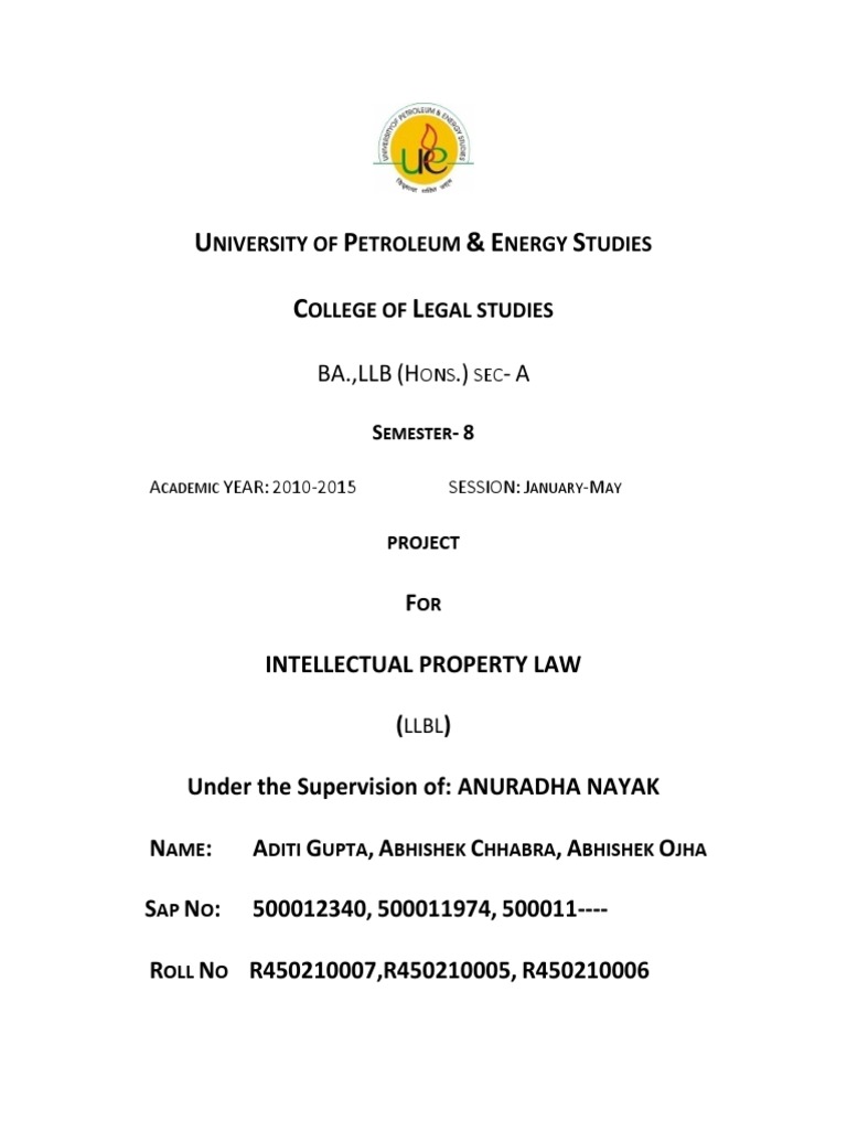 Ipr Project | PDF | Trademark | Business