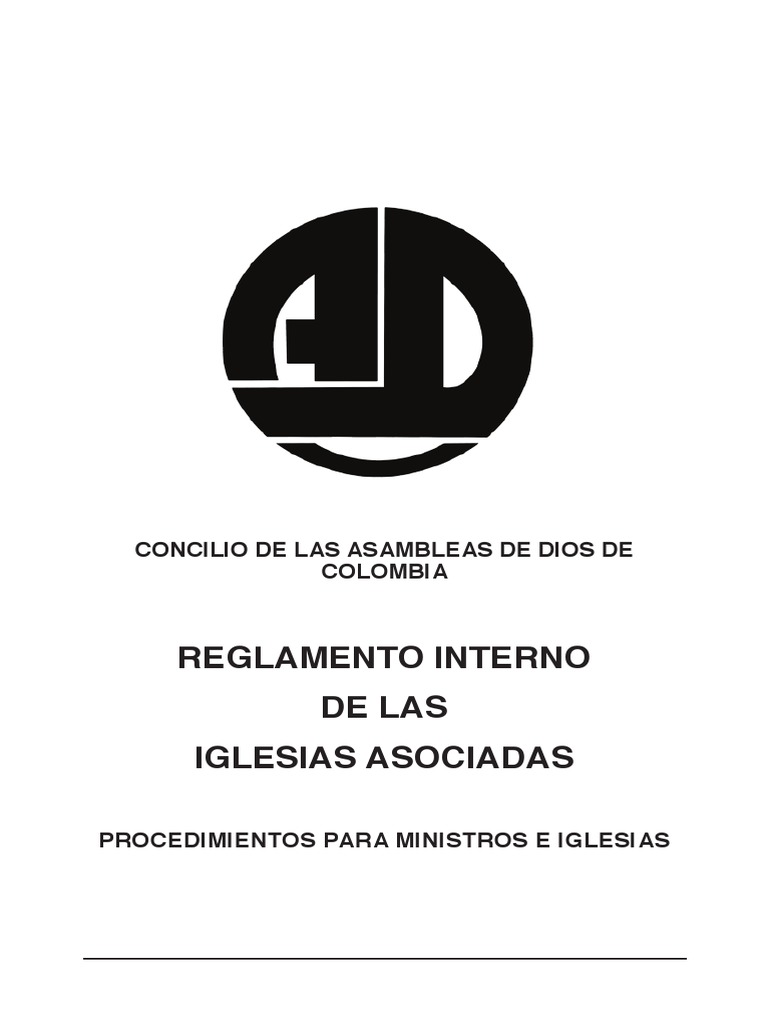 Reglamento Interno Iglesia Local Manual de Doctrinas Biblicas Defd | PDF | Pentecostalismo ...