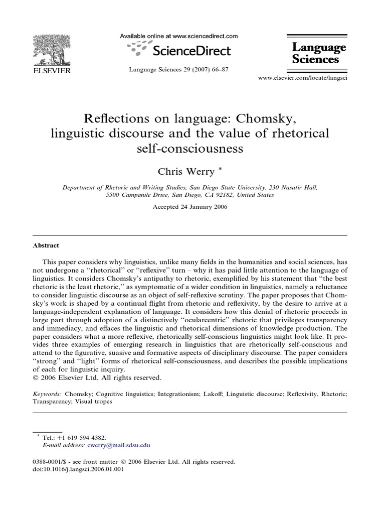 Reflections on Language | Linguistics | Rationalism