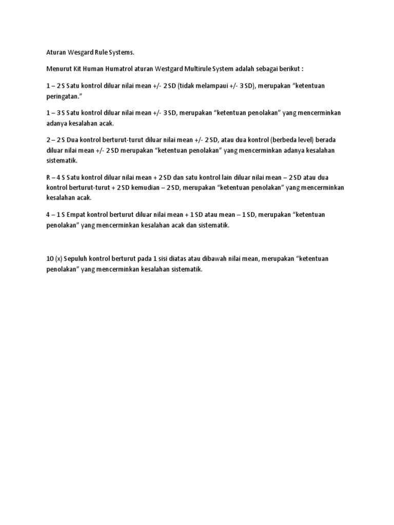 Aturan Wesgard Rule Systems | PDF