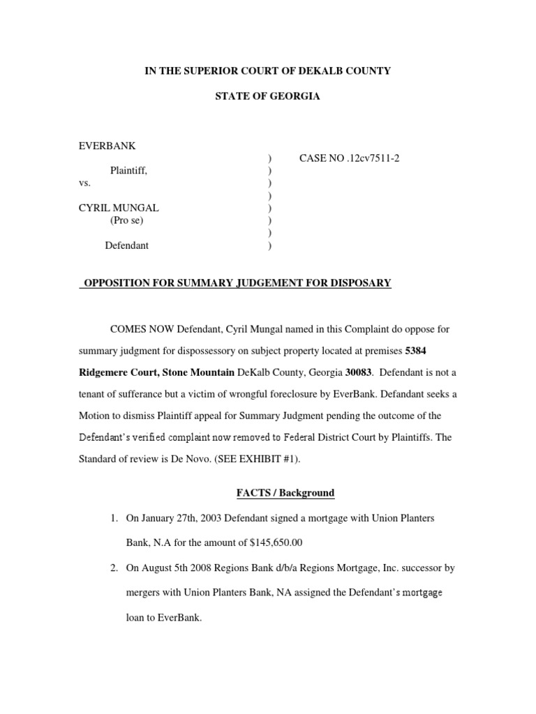 Draft Dispossessory Appeal Options | PDF | Cusip | Mortgage Backed Security