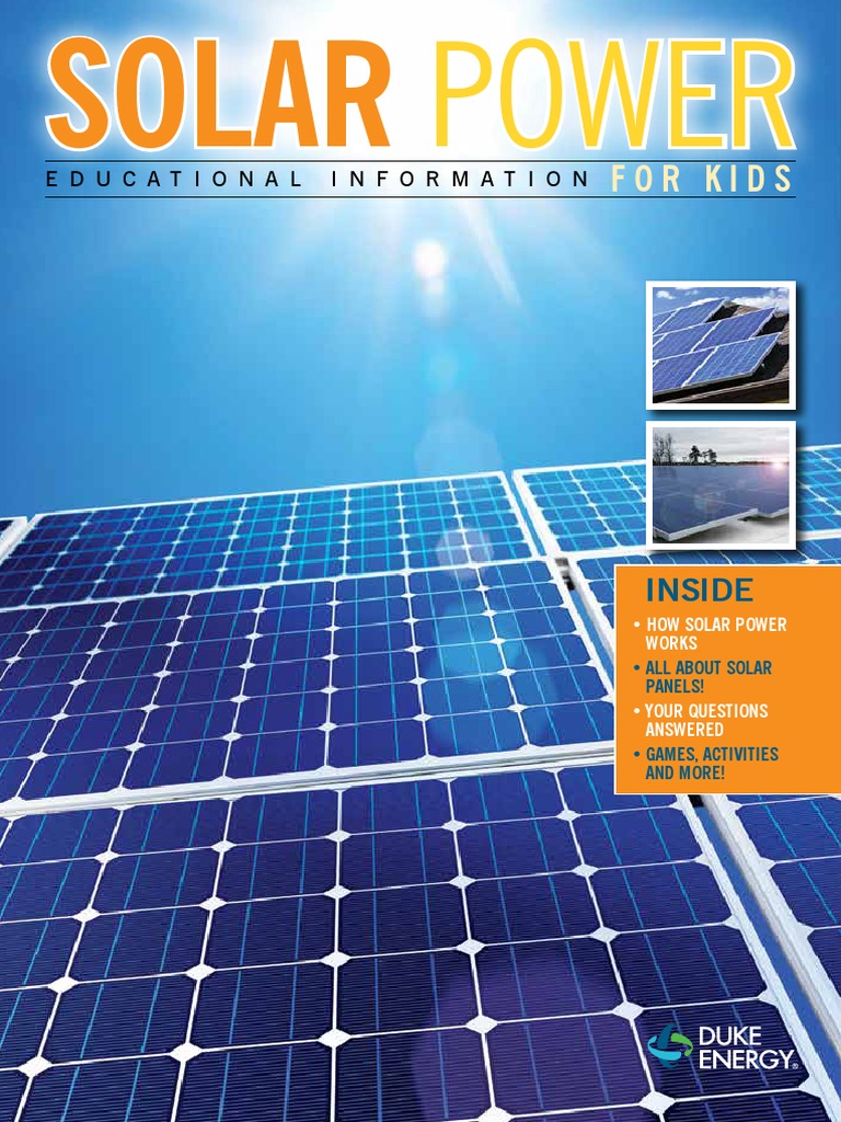 Solar Energy Brochure For Kids | PDF | Photovoltaics | Solar Energy
