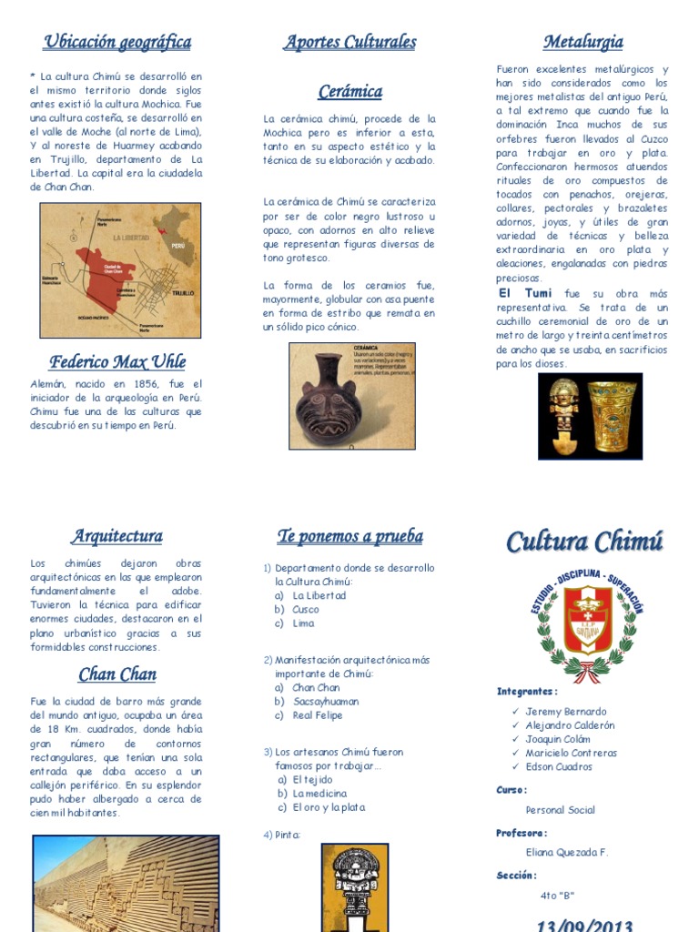 Triptico Chimú | PDF | Cultura (general) | Arqueología