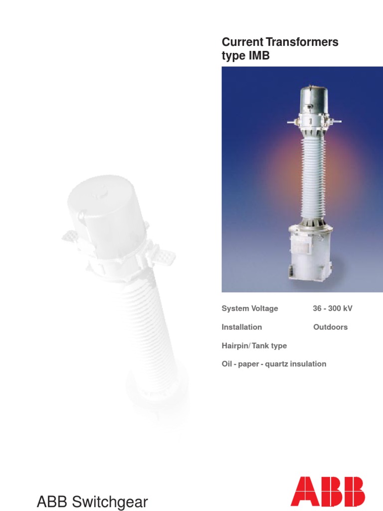 Transform Ad or de Corrente IMB 60-300kV | PDF | Transformer ...