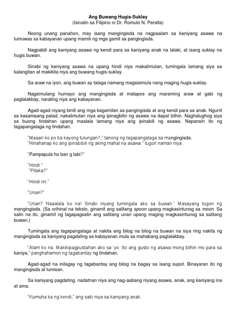 Ang Buwang Hugis-Suklay | PDF