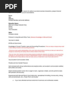 Work Immersion Resume Template | PDF