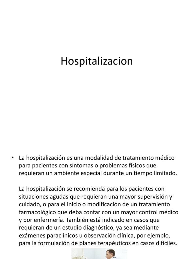 Hospitalizacion | PDF | Hospital | Enfermería