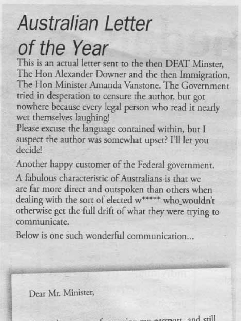 Australian Letter of The Year | PDF