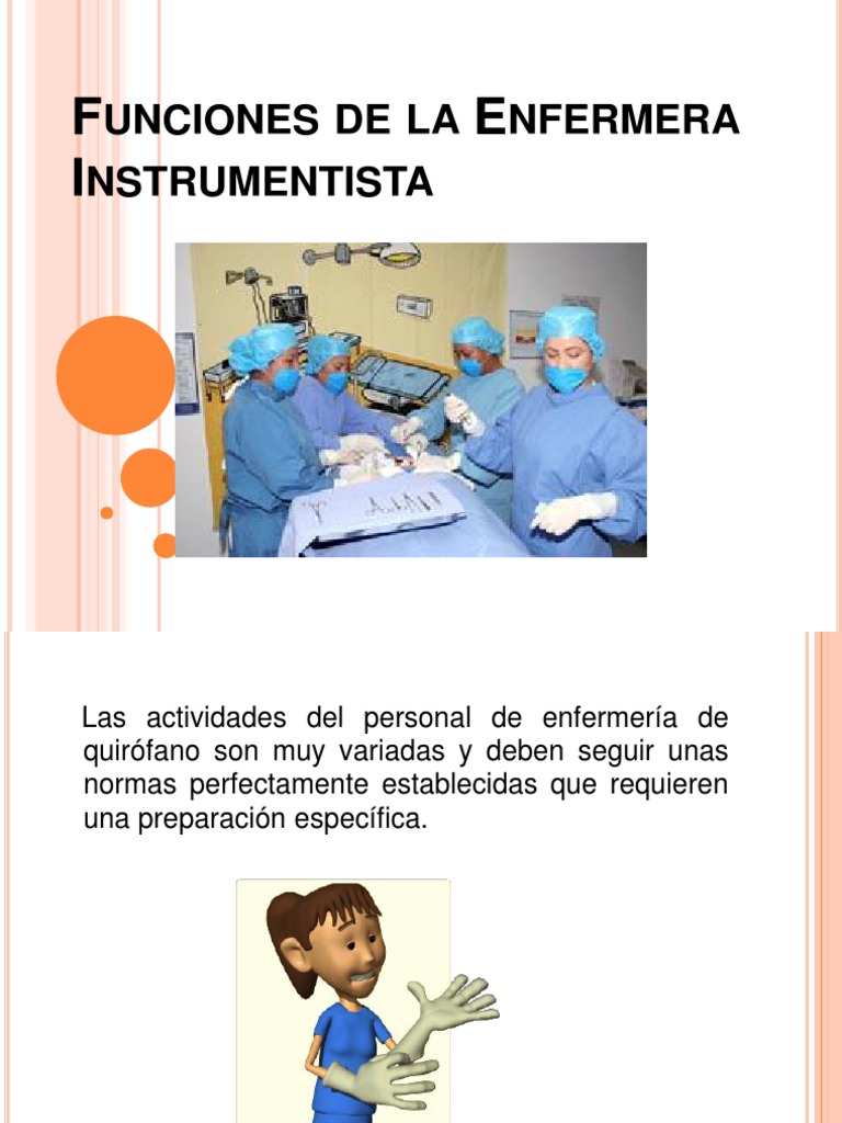 Funciones de La Enfermera Instrumentista | PDF | Esterilización (Microbiología) | Cirugía