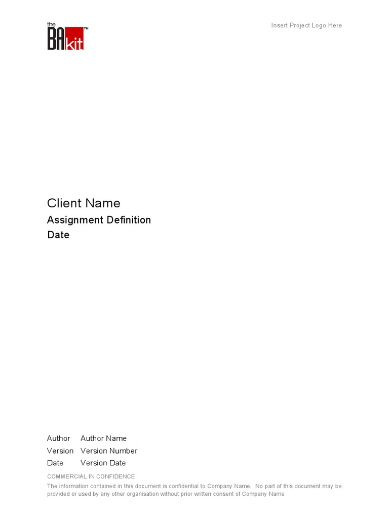Project Assignment Definition Document | PDF | Computers