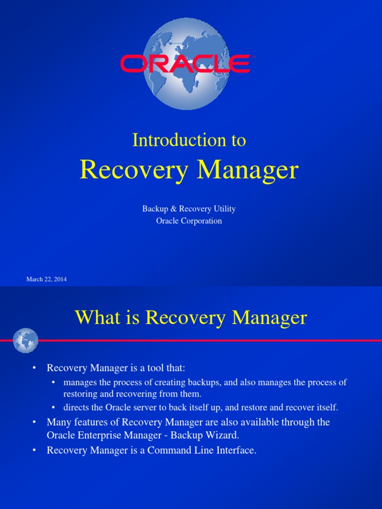 Rman | PDF | Backup | Oracle Database