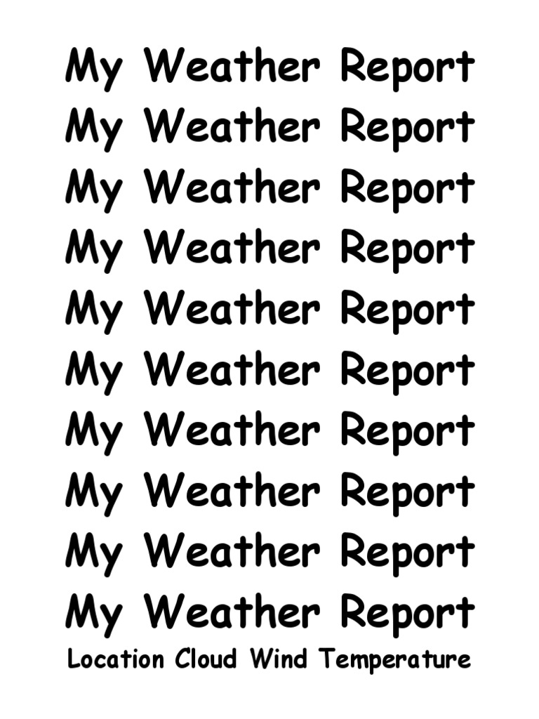 My Weather Report | PDF