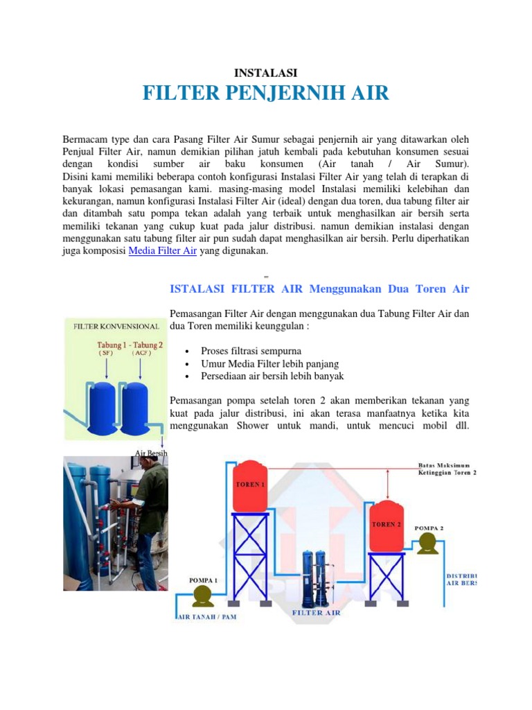 Instalasi Filter Air | PDF