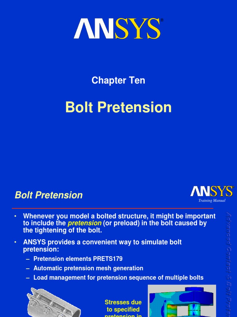 Bolt Pretension Training Guide | PDF | Screw | Beam (Structure)