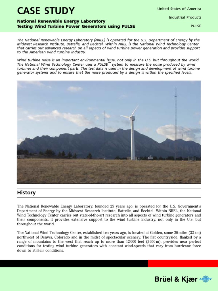 Case Study: National Renewable Energy Laboratory Testing Wind Turbine ...