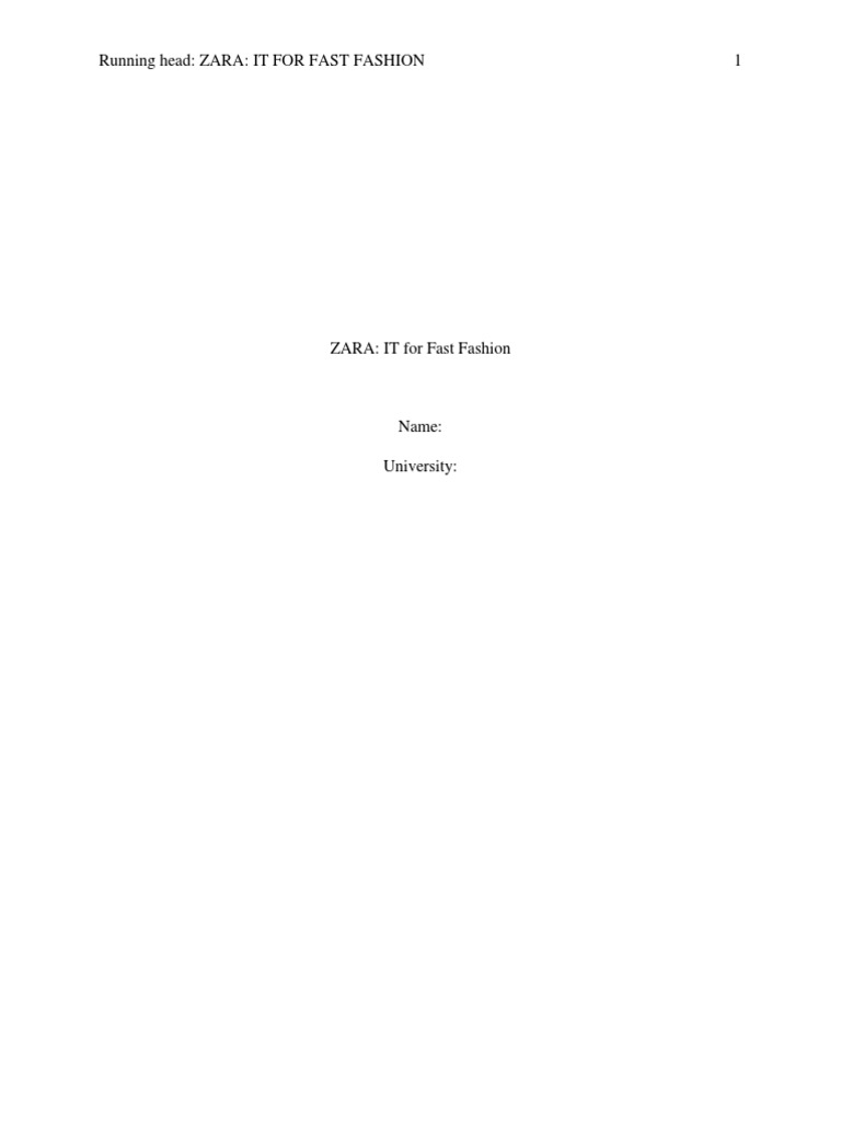 ZARA Final Rev | PDF