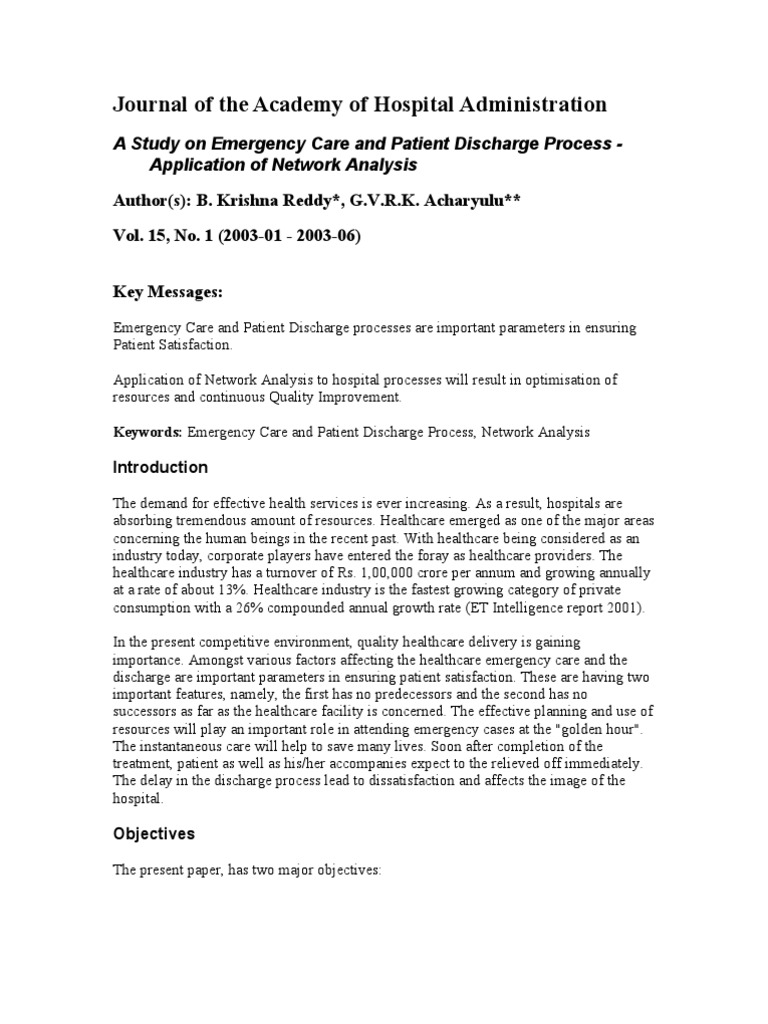 Patient Discharge Process in Emergency Department | Emergency ...