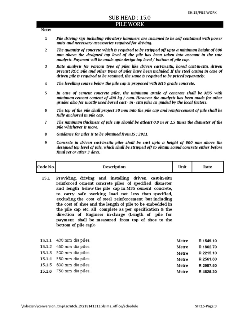 Building Works - Piling Work | PDF | Deep Foundation | Reinforced Concrete