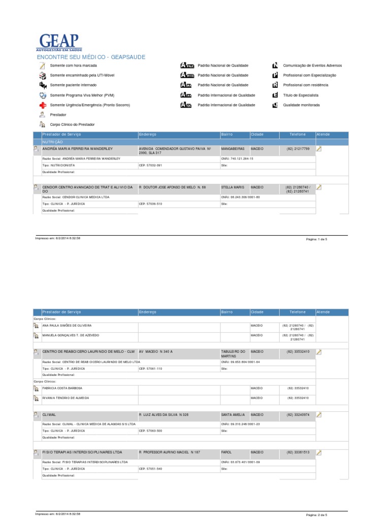 Nutricionistas Geap | Sistema de Saúde | Saúde pública