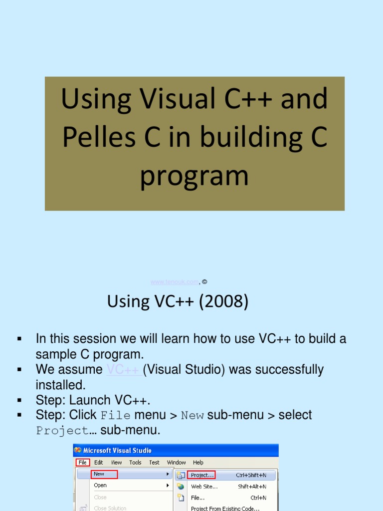 How To Use Visual C Plus Pelles C Pdf C Programming Language