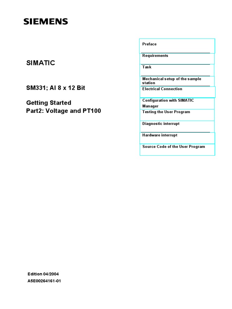 SM331 Getting Started Teil2 e | PDF | Power Supply | Electrical Connector