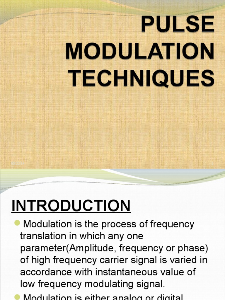 Pulse Modulation Pdf Digital Signal Modulation