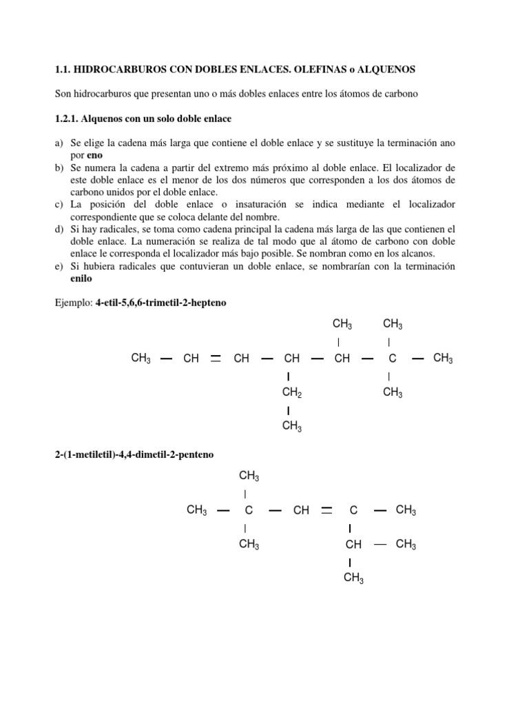 Hidrocarburos Con Dobles Enlaces | PDF