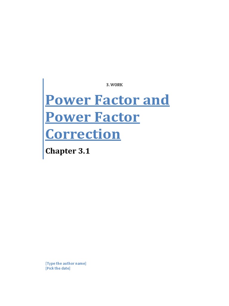 Power Factor and Power Factor Correction Explained | PDF | Ac Power ...