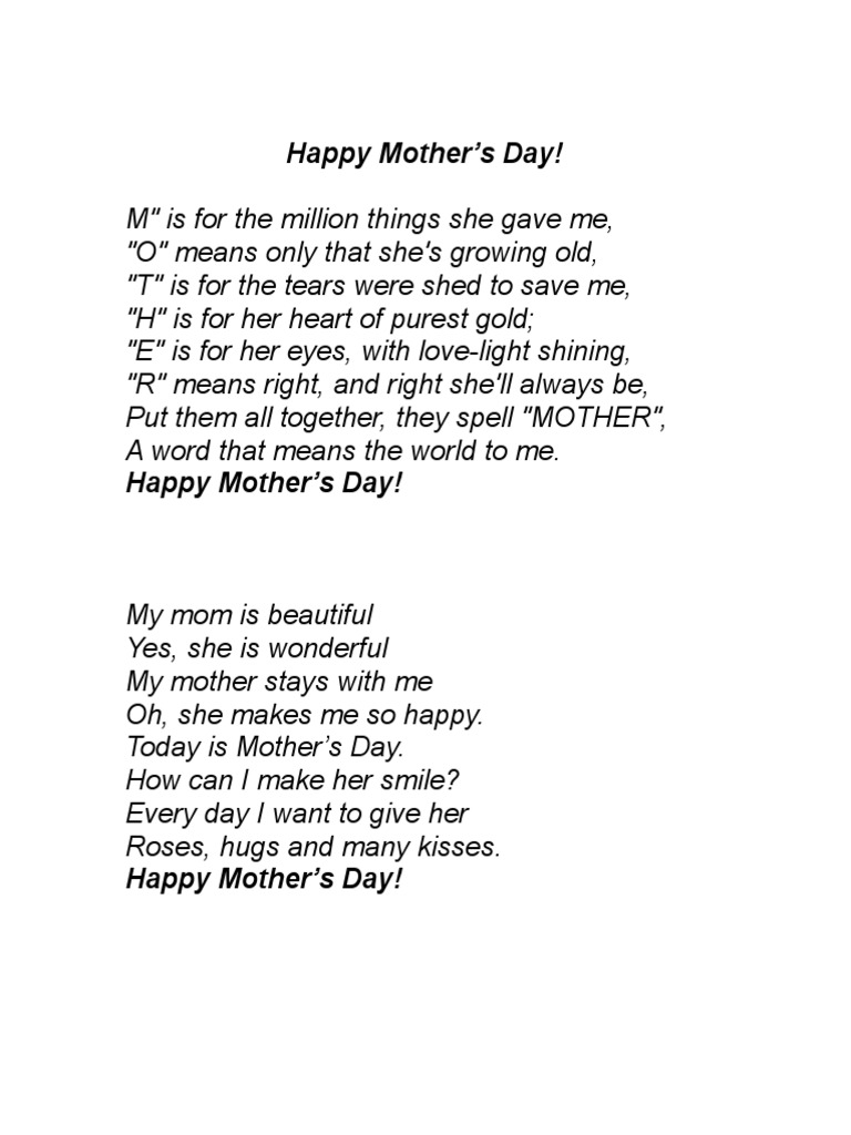 Heartfelt Mother's Day Tribute | PDF