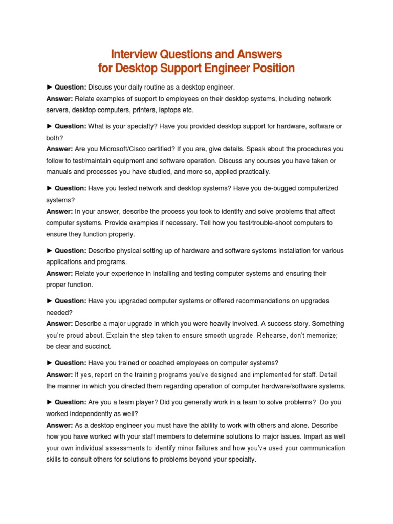Interview Questions and Answers | PDF | Desktop Computer | Software